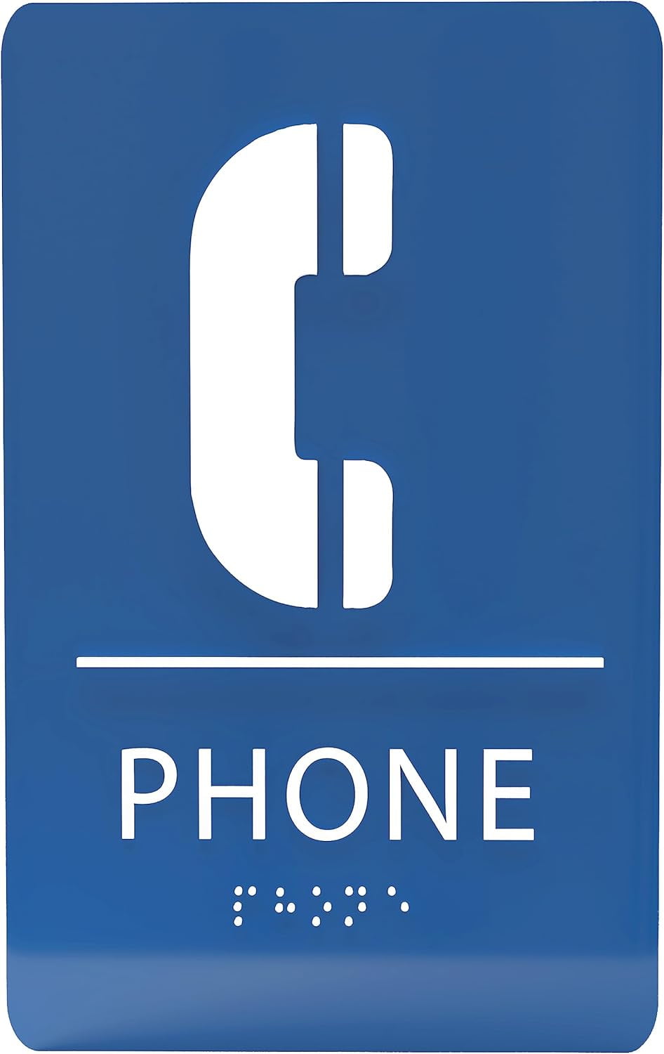 ADA CENTRAL SIGNS - 6" X9" Phone Sign - ADA Compliant Tactile Graphics ...