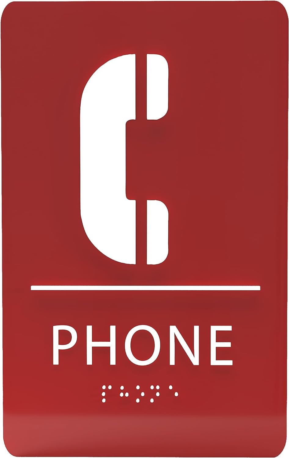 ADA CENTRAL SIGNS - 6" X9" Phone Sign - ADA Compliant Tactile Graphics ...