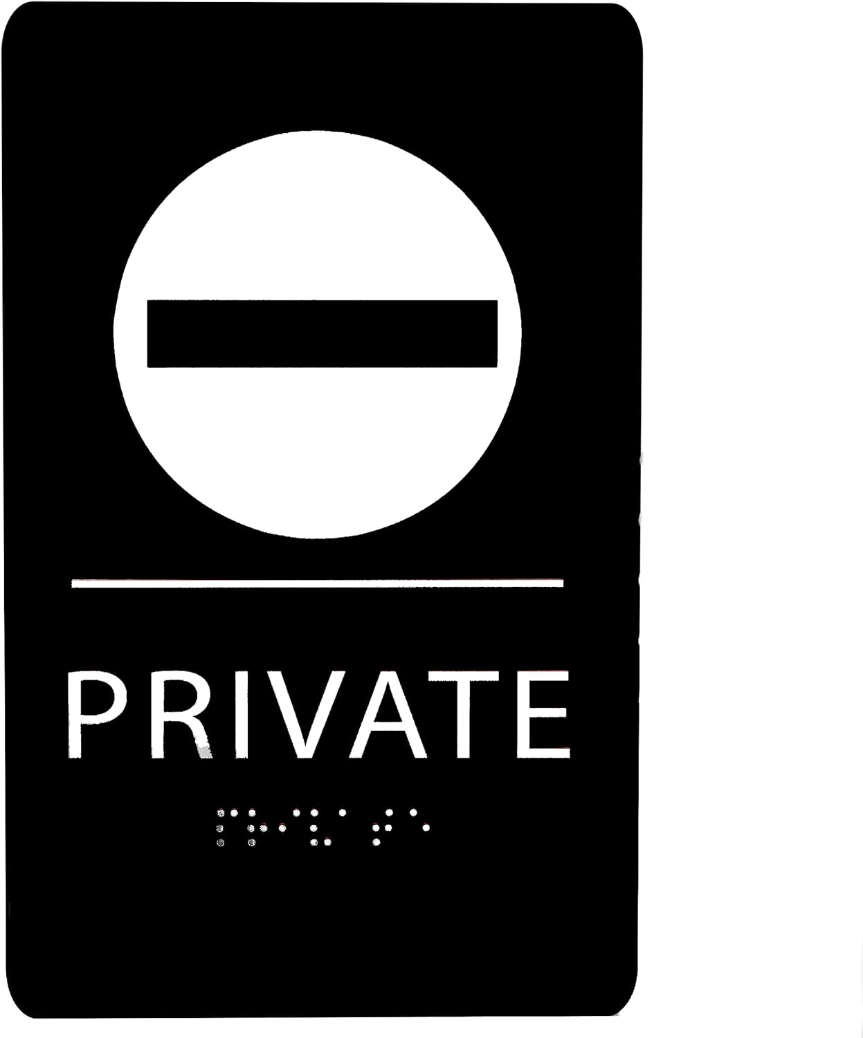 ADA CENTRAL SIGNS - 6" X9" Private Sign - ADA Compliant Tactile ...