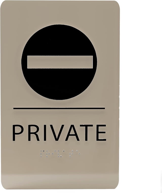 ADA CENTRAL SIGNS - 6" X9" Private Sign - ADA Compliant Tactile ...