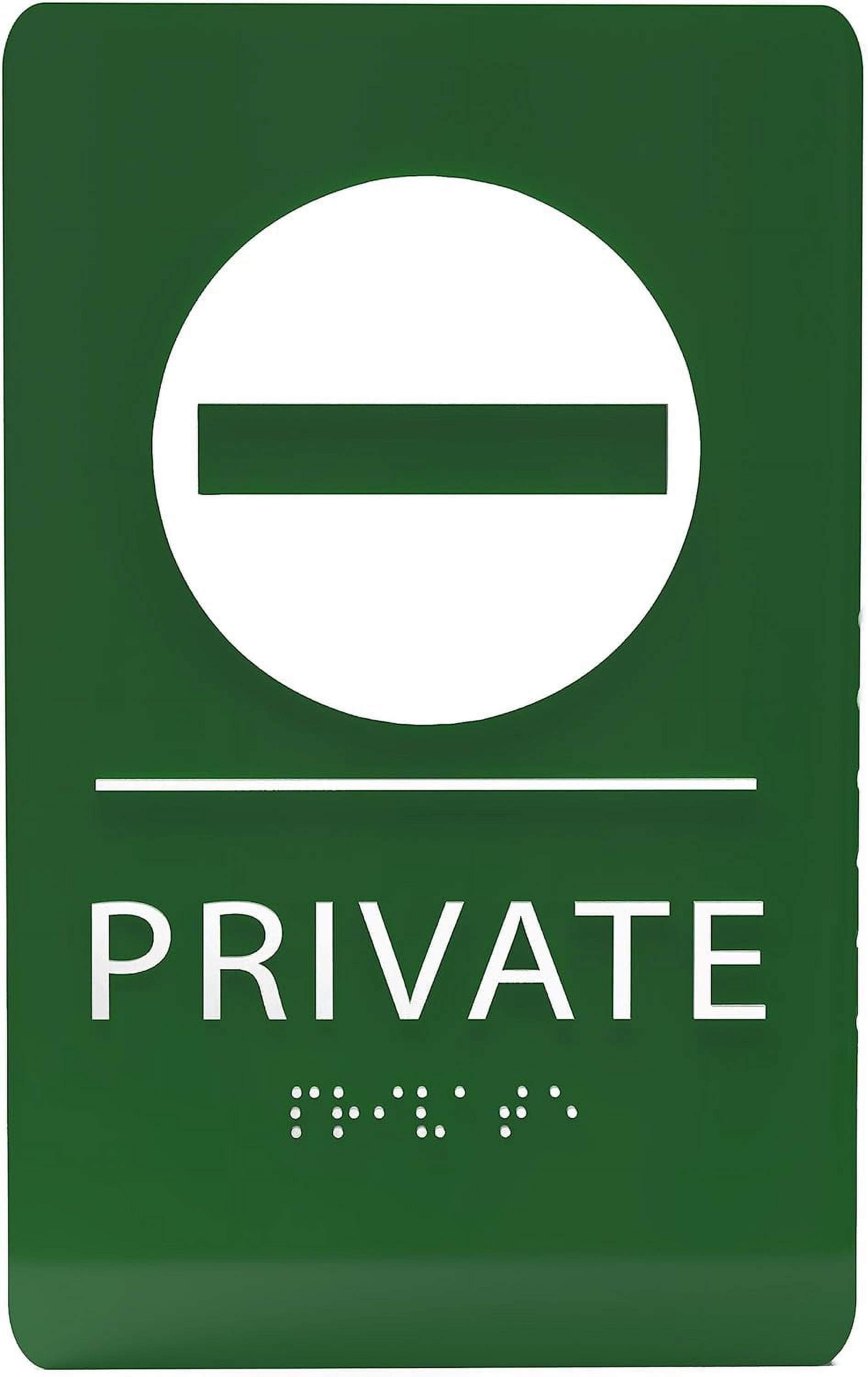 ADA CENTRAL SIGNS - 6" X9" Private Sign - ADA Compliant Tactile ...