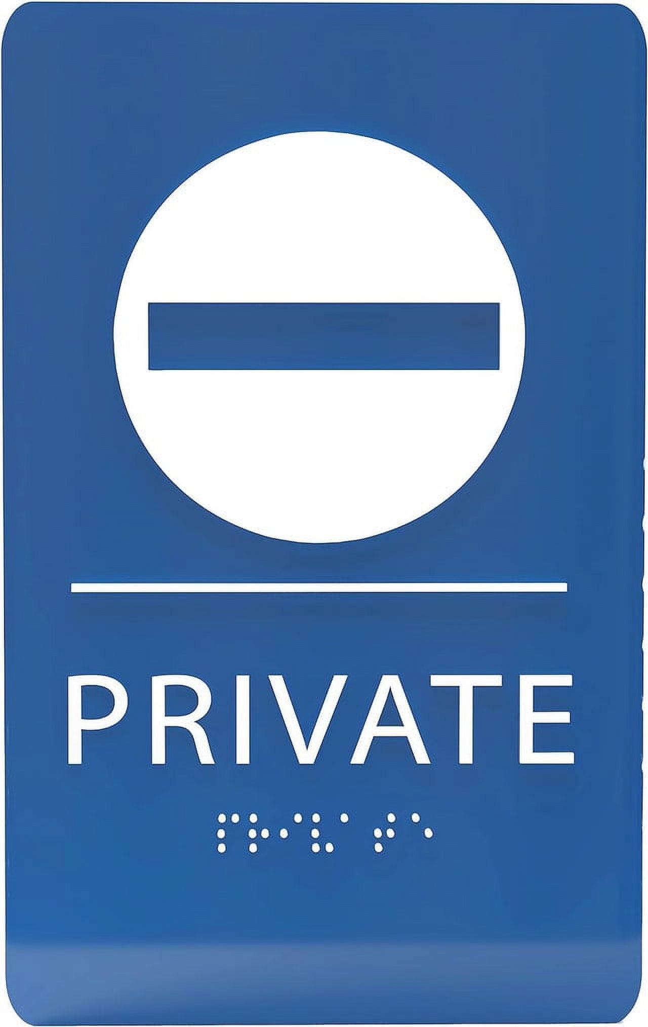 ADA CENTRAL SIGNS - 6" X9" Private Sign - ADA Compliant Tactile ...