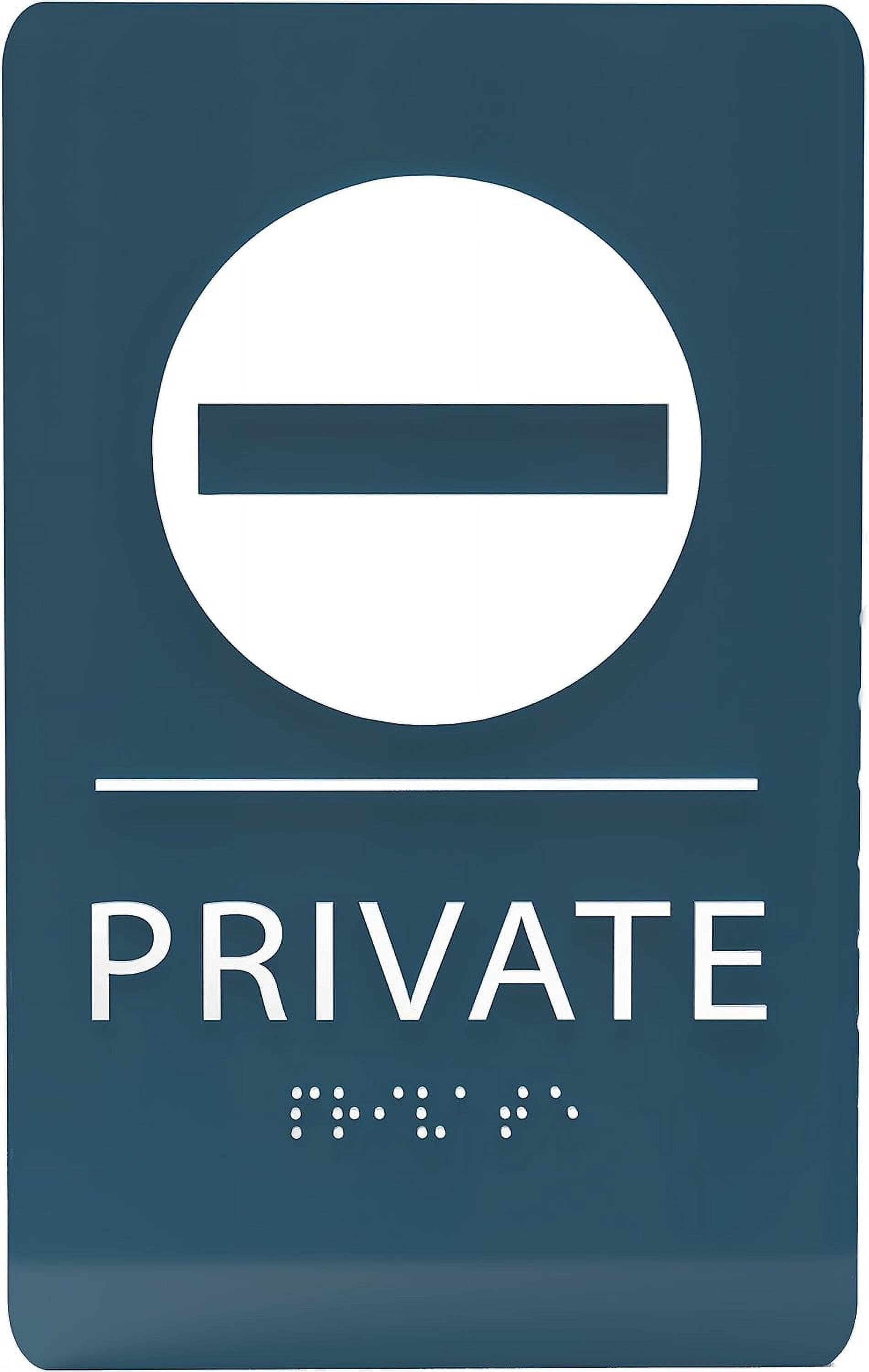 ADA CENTRAL SIGNS - 6" X9" Private Sign - ADA Compliant Tactile ...
