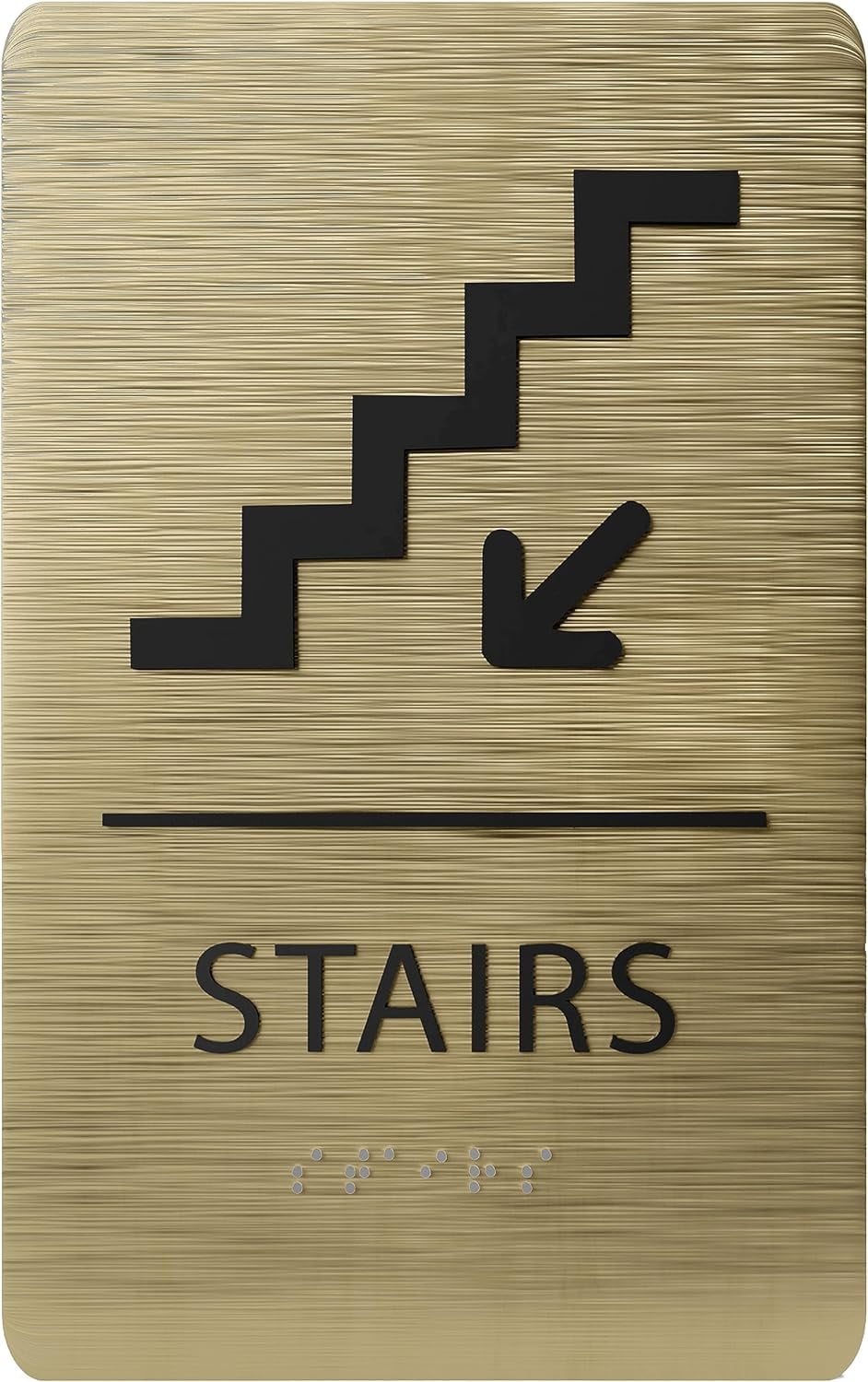 ADA CENTRAL SIGNS - 6" X9" Stairs Sign - ADA Compliant Tactile Graphics ...