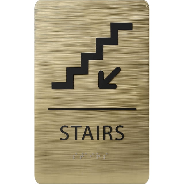 ADA CENTRAL SIGNS - 6" X9" Stairs Sign - ADA Compliant Tactile Graphics ...