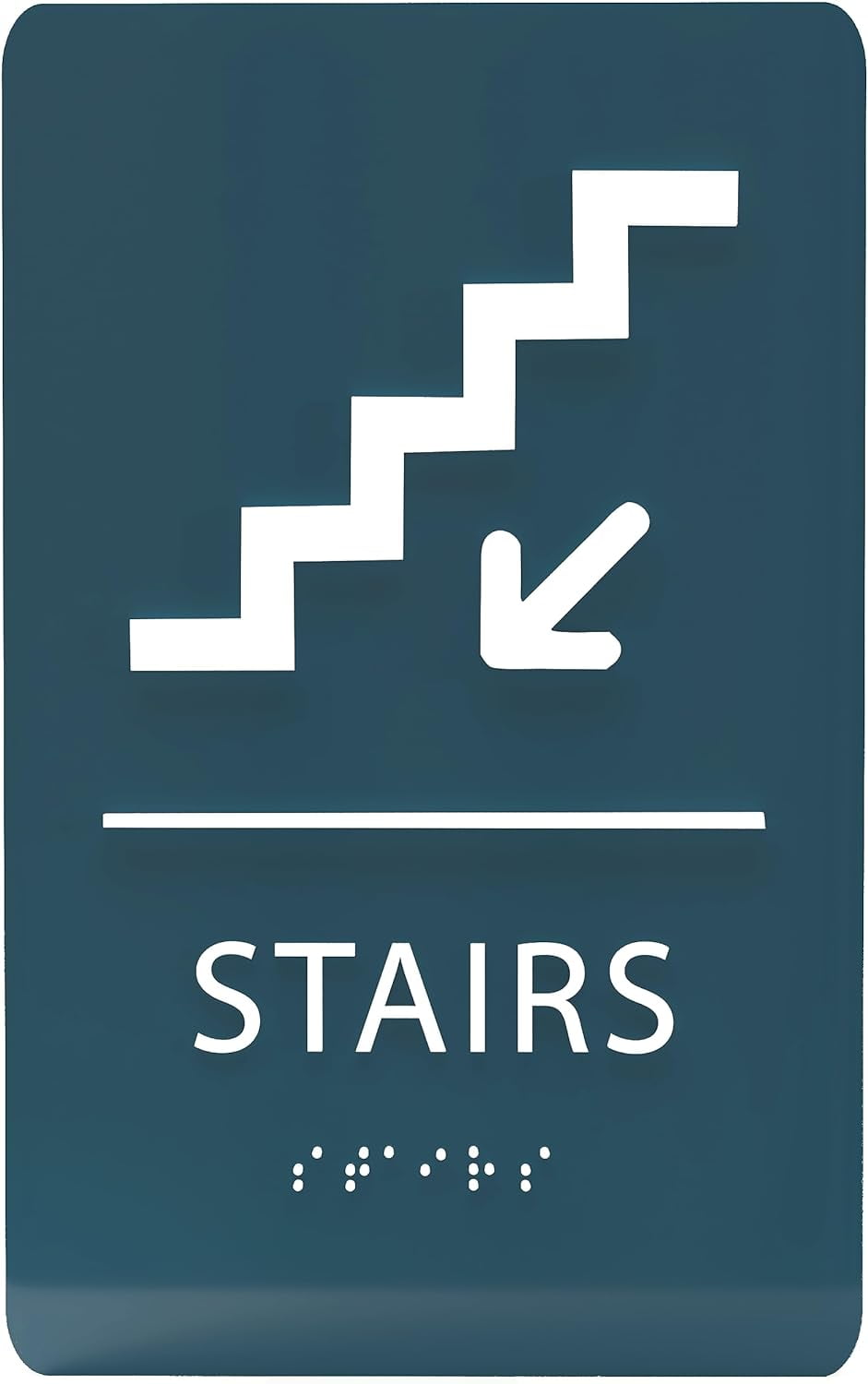 ADA CENTRAL SIGNS - 6" X9" Stairs Sign - ADA Compliant Tactile Graphics ...