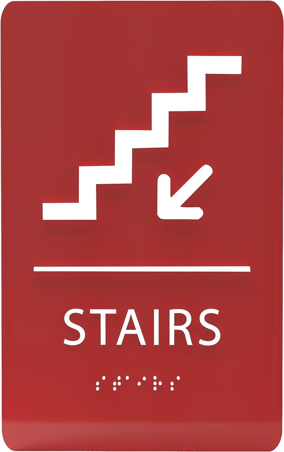 ADA CENTRAL SIGNS - 6" X9" Stairs Sign - ADA Compliant Tactile Graphics ...