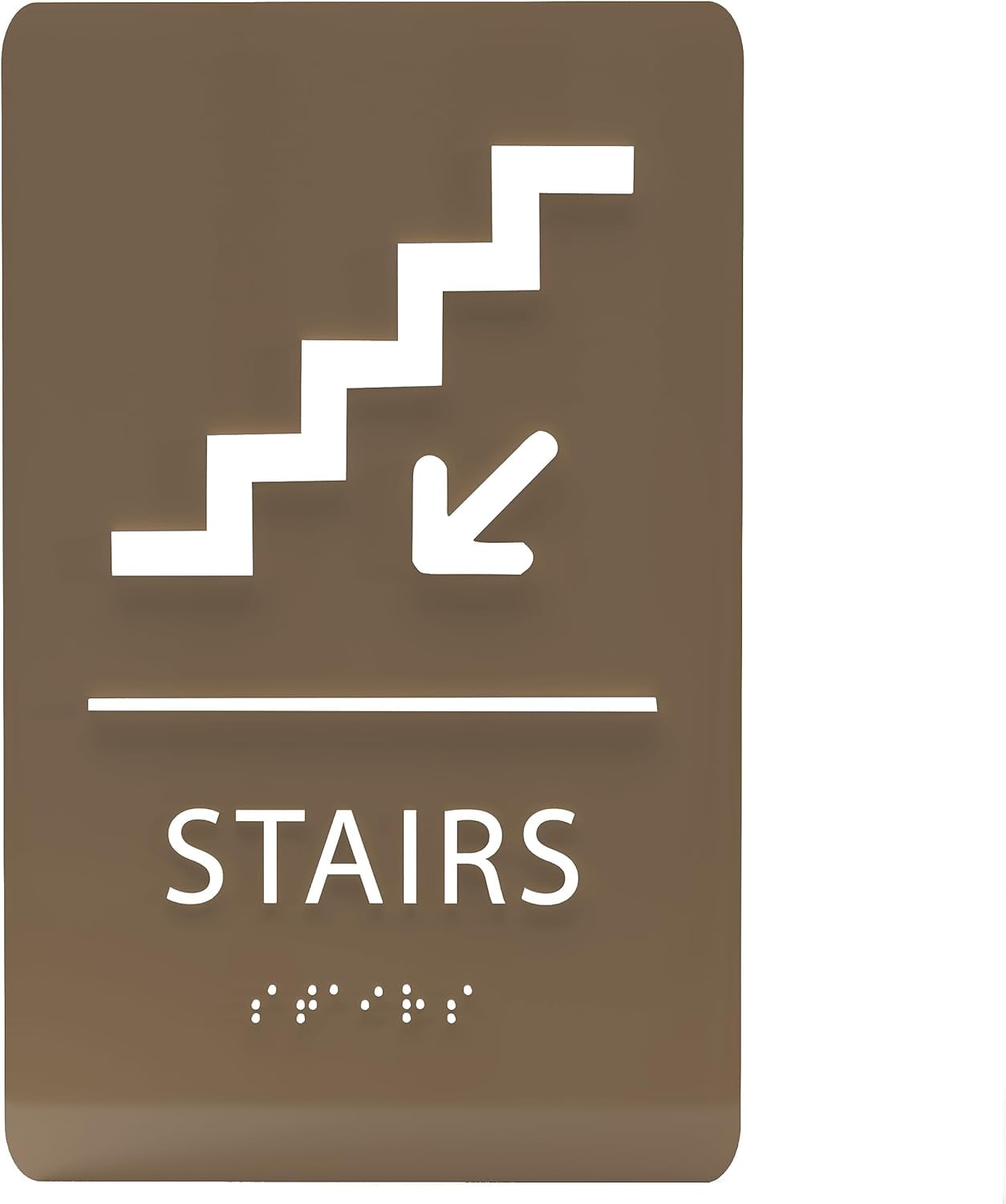 ADA CENTRAL SIGNS - 6" X9" Stairs Sign - ADA Compliant Tactile Graphics ...