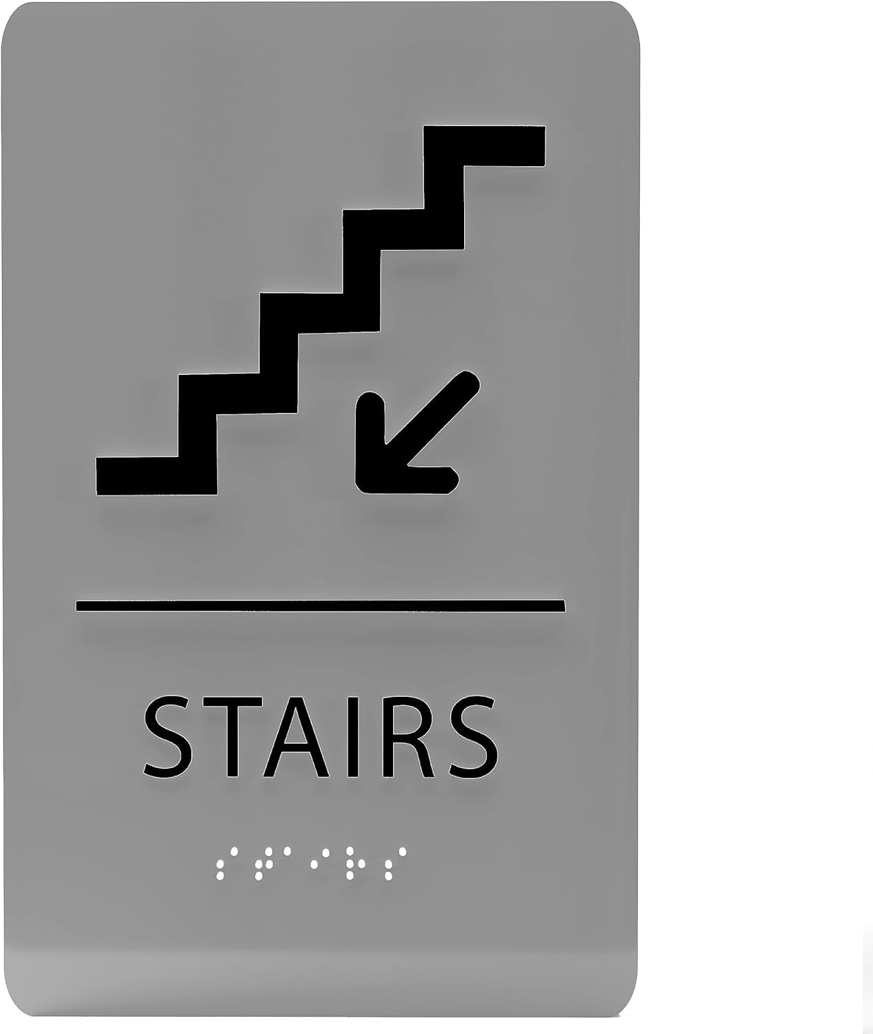 ADA CENTRAL SIGNS - 6" X9" Stairs Sign - ADA Compliant Tactile Graphics ...