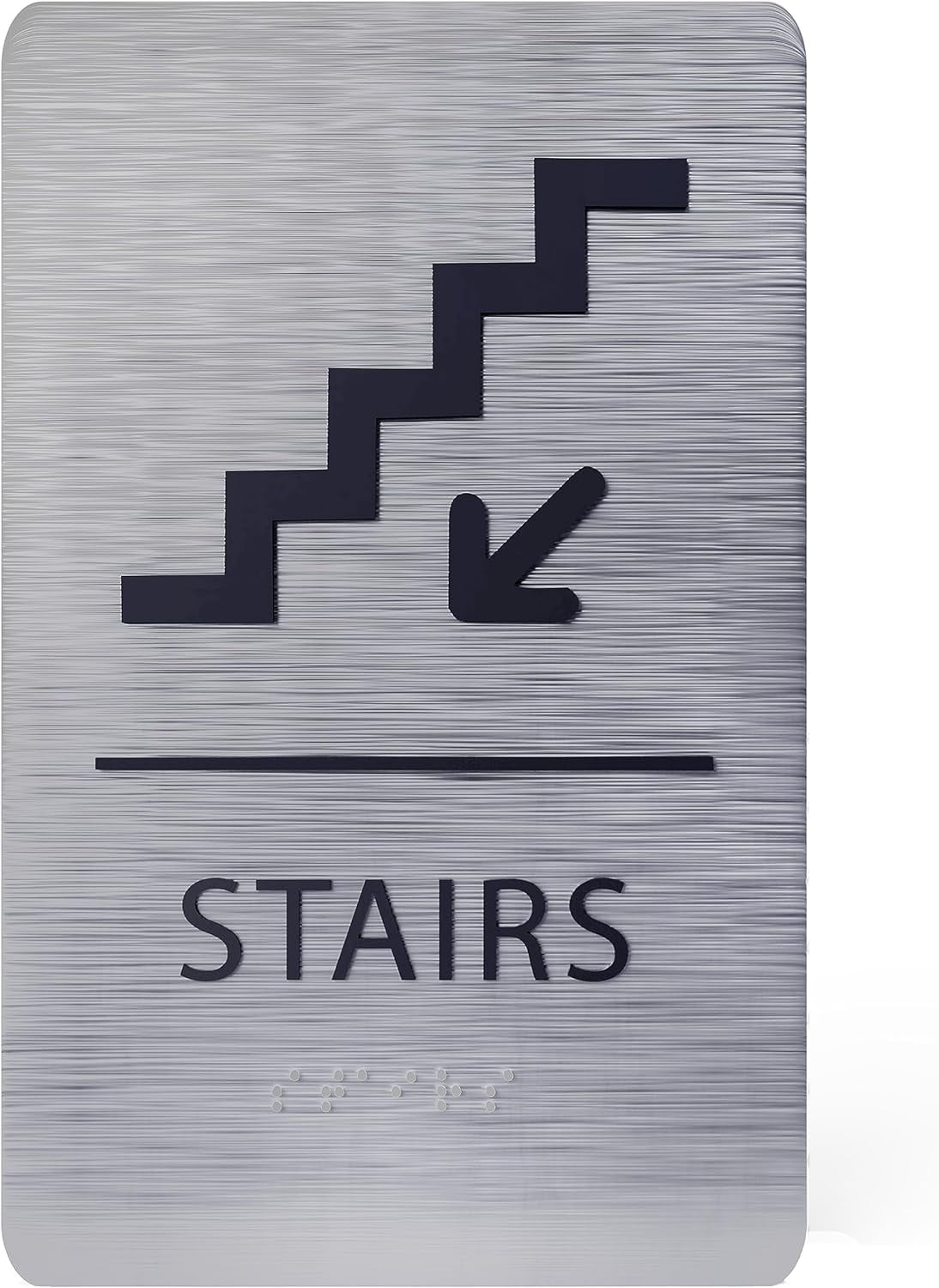 ADA CENTRAL SIGNS - 6" X9" Stairs Sign - ADA Compliant Tactile Graphics ...