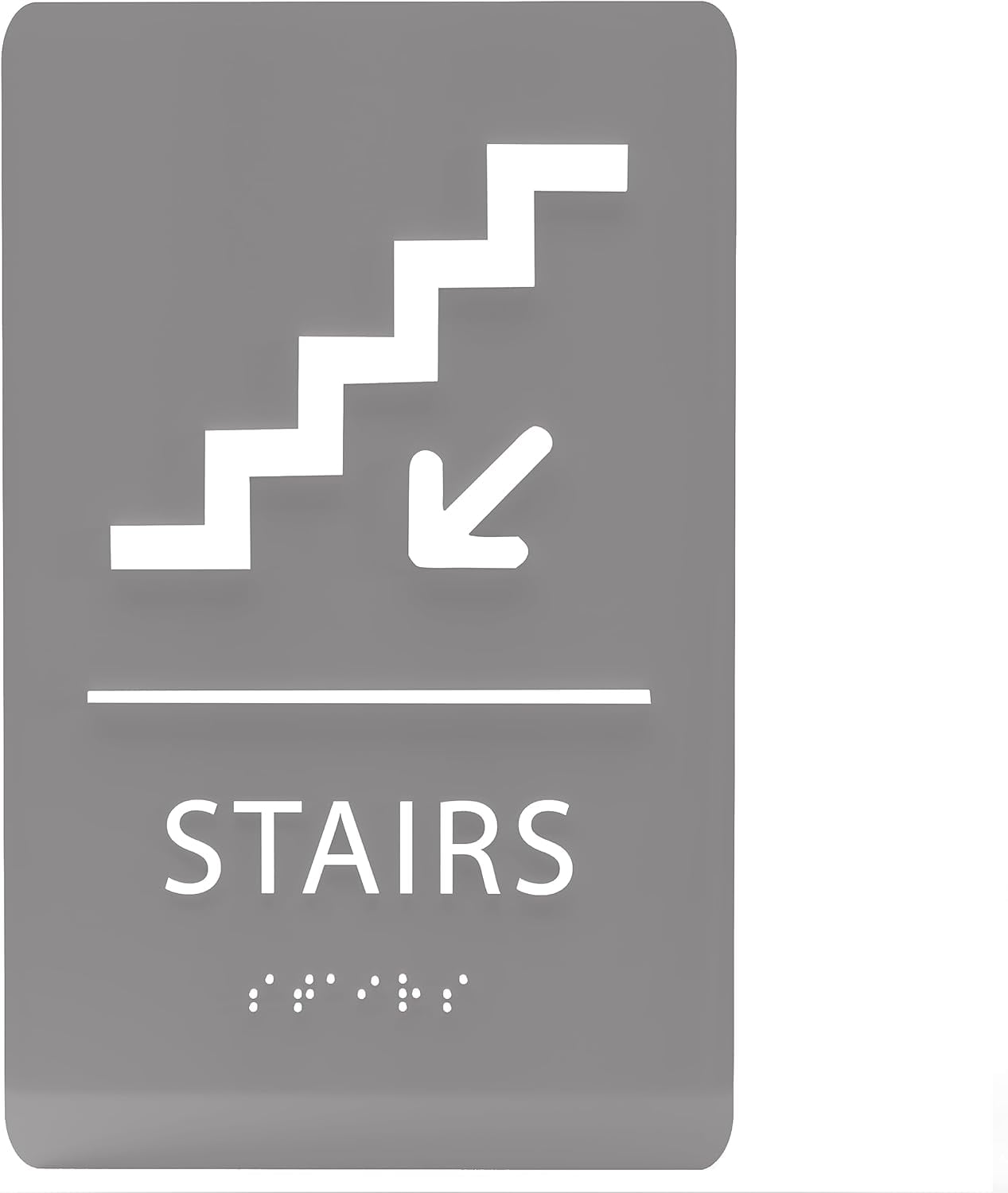 ADA CENTRAL SIGNS - 6" X9" Stairs Sign - ADA Compliant Tactile Graphics ...