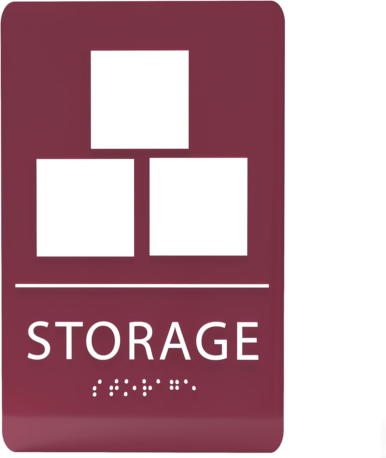 ADA CENTRAL SIGNS - 6" X9" Storage Sign - ADA Compliant Tactile ...