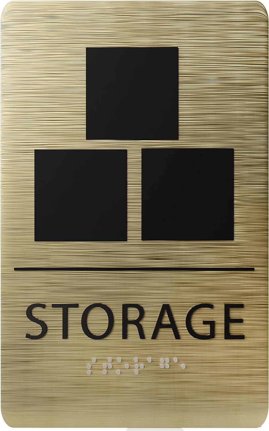 ADA CENTRAL SIGNS - 6" X9" Storage Sign - ADA Compliant Tactile ...