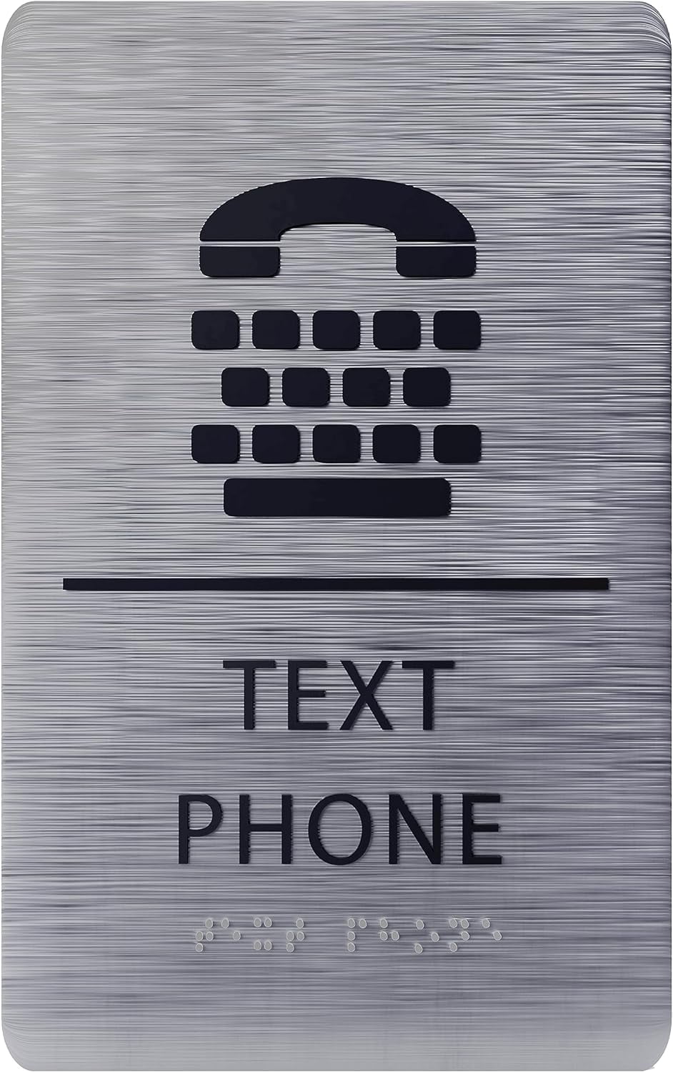 ADA CENTRAL SIGNS - 6" X9" Text Phone Sign - ADA Compliant Tactile ...