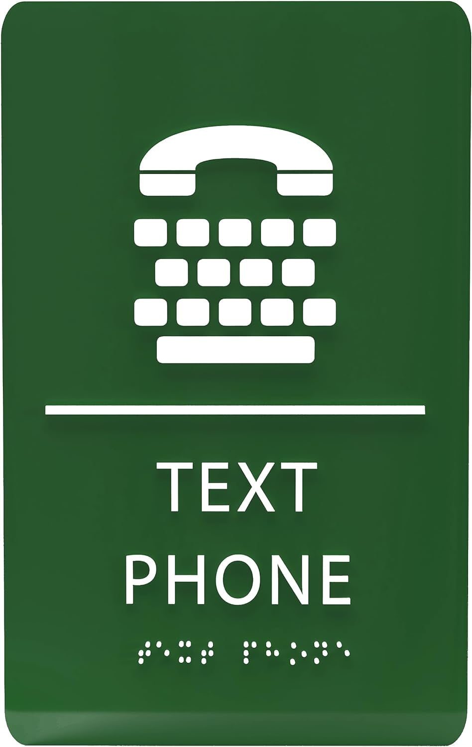 ADA CENTRAL SIGNS - 6" X9" Text Phone Sign - ADA Compliant Tactile ...