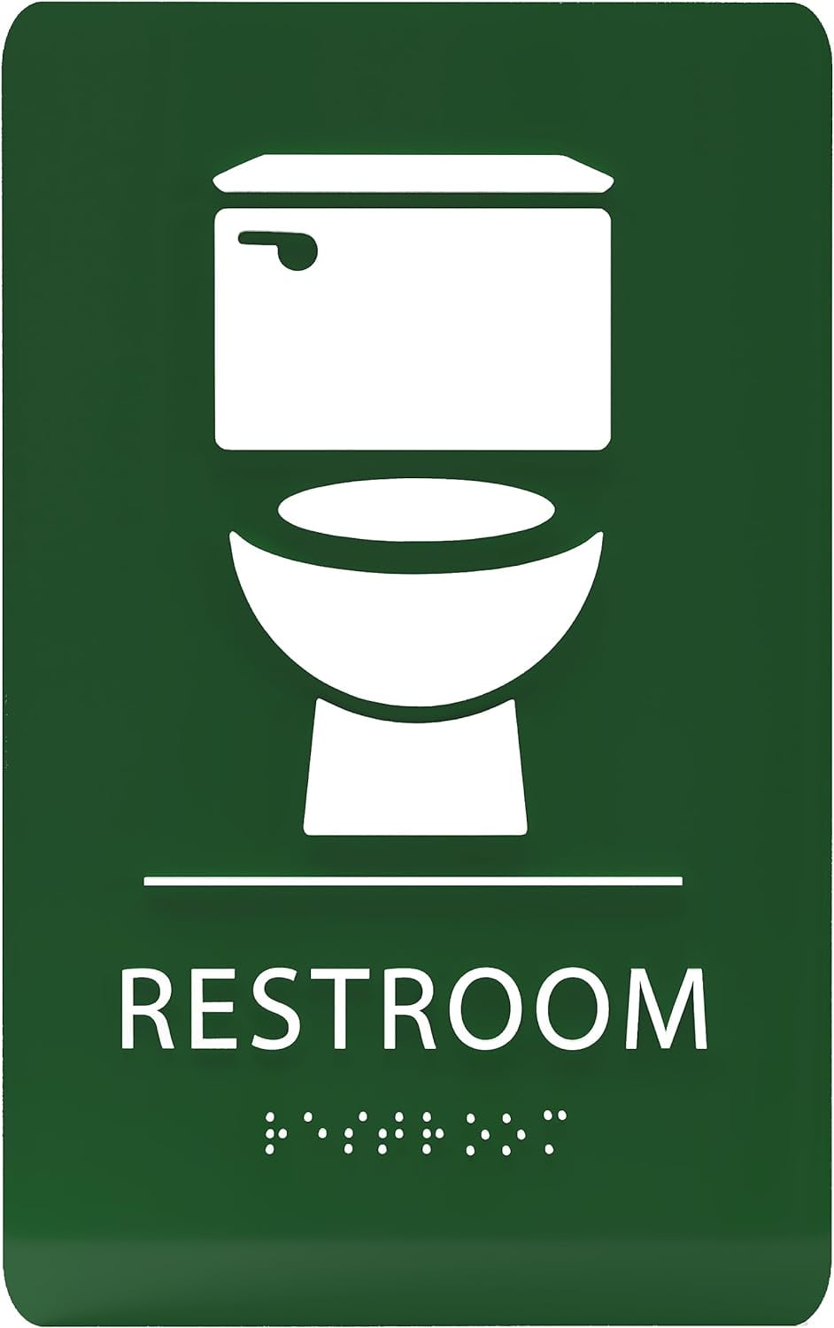 ADA CENTRAL SIGNS - 6"X9" Toilet Restroom Sign- ADA Compliant Tactile ...