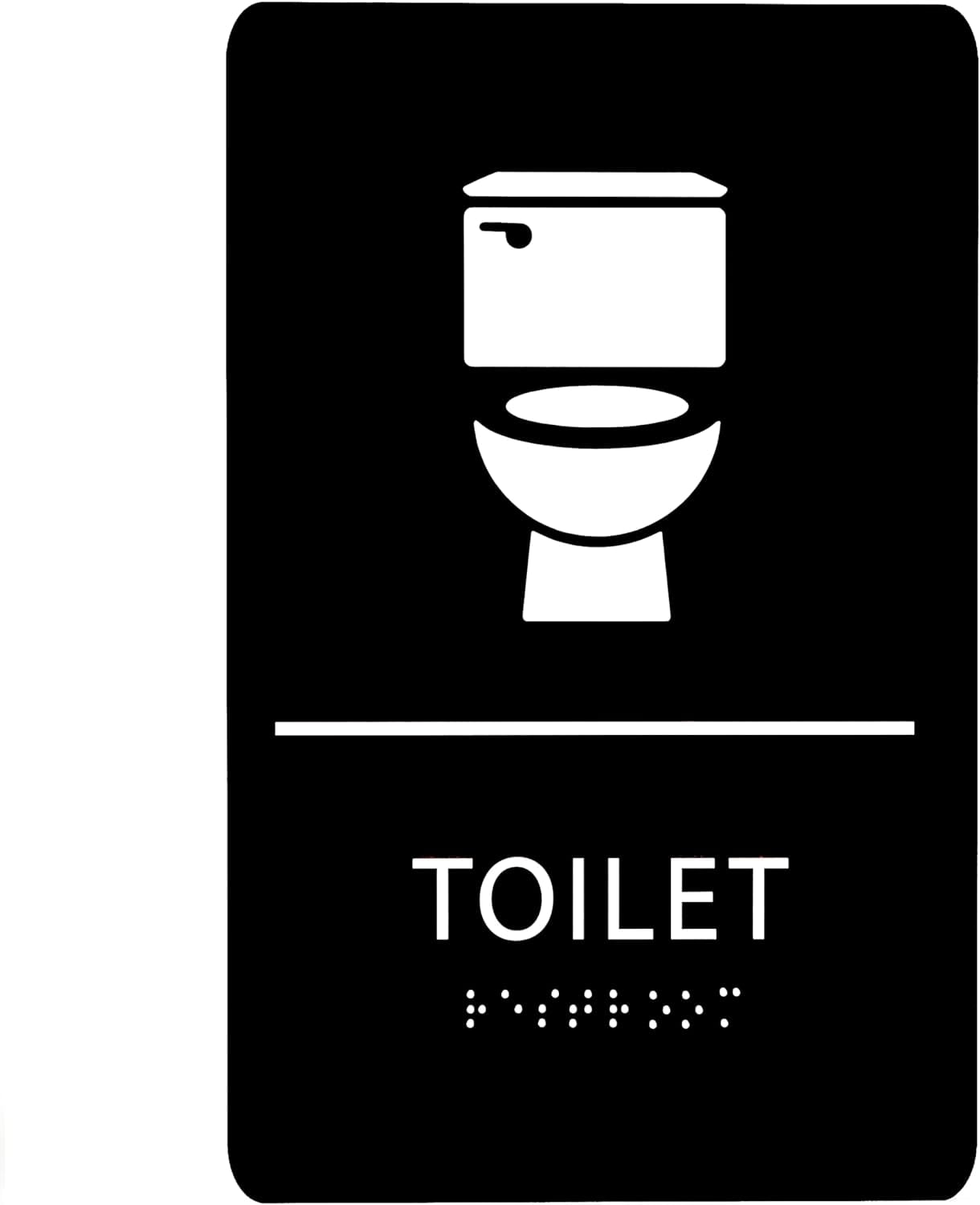 ADA CENTRAL SIGNS - 6"X9" Toilet Restroom Sign- ADA Compliant Tactile ...