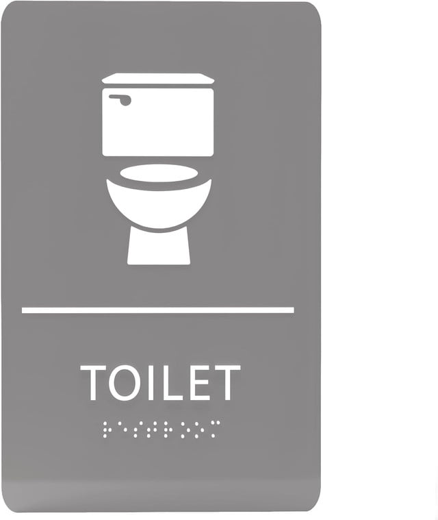 ADA CENTRAL SIGNS - 6"X9" Toilet Restroom Sign- ADA Compliant Tactile ...