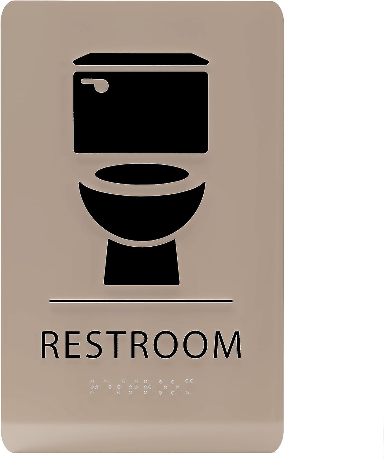 ADA CENTRAL SIGNS - 6"X9" Toilet Restroom Sign- ADA Compliant Tactile ...