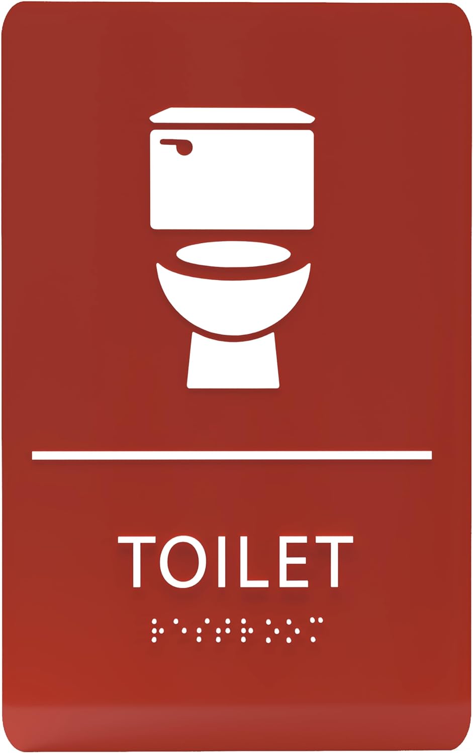 ADA CENTRAL SIGNS - 6"X9" Toilet Restroom Sign- ADA Compliant Tactile ...