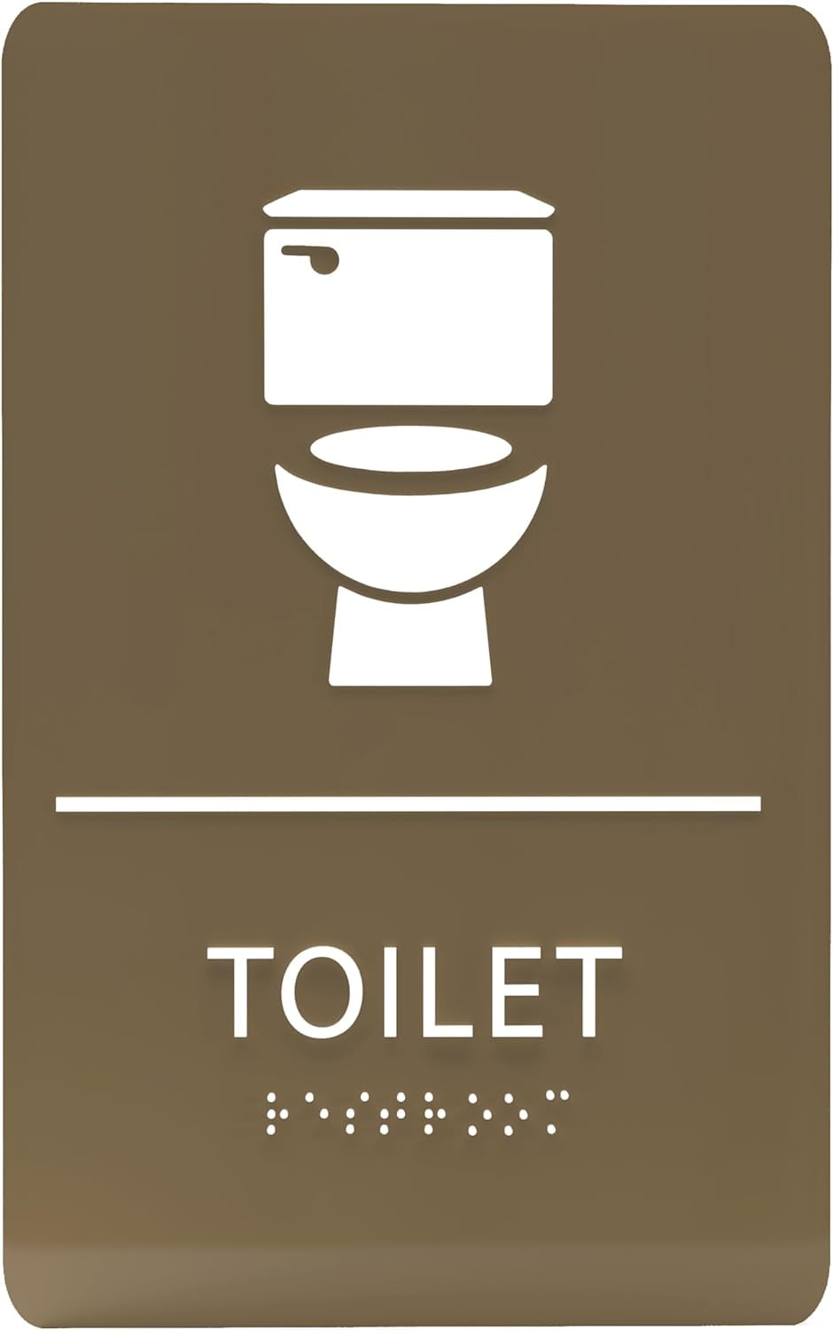 ADA CENTRAL SIGNS - 6"X9" Toilet Restroom Sign- ADA Compliant Tactile ...