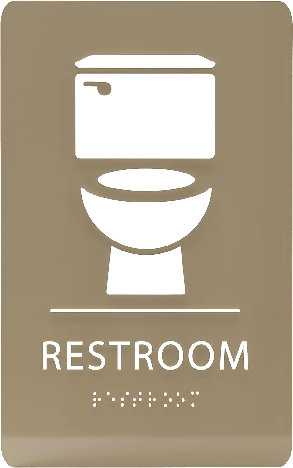 ADA CENTRAL SIGNS - 6"X9" Toilet Restroom Sign- ADA Compliant Tactile ...