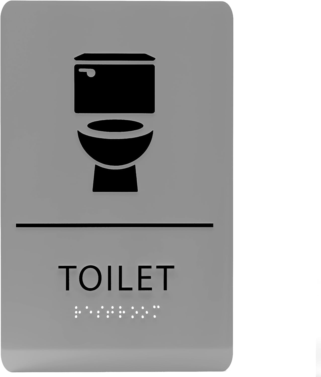 ADA CENTRAL SIGNS - 6"X9" Toilet Restroom Sign- ADA Compliant Tactile ...