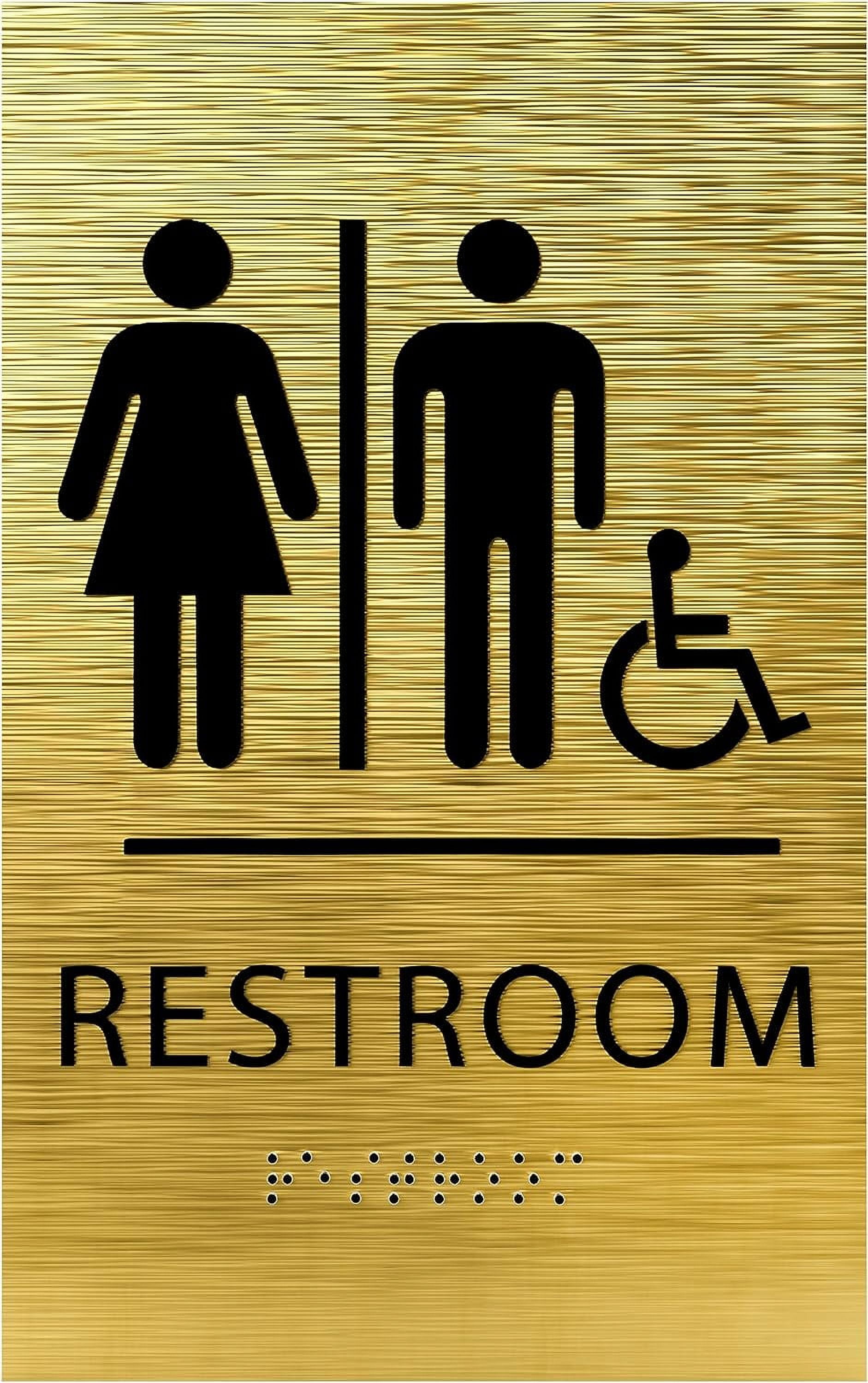 ADA CENTRAL SIGNS - 6"X9" Unisex Accessible Restroom Sign - ADA ...