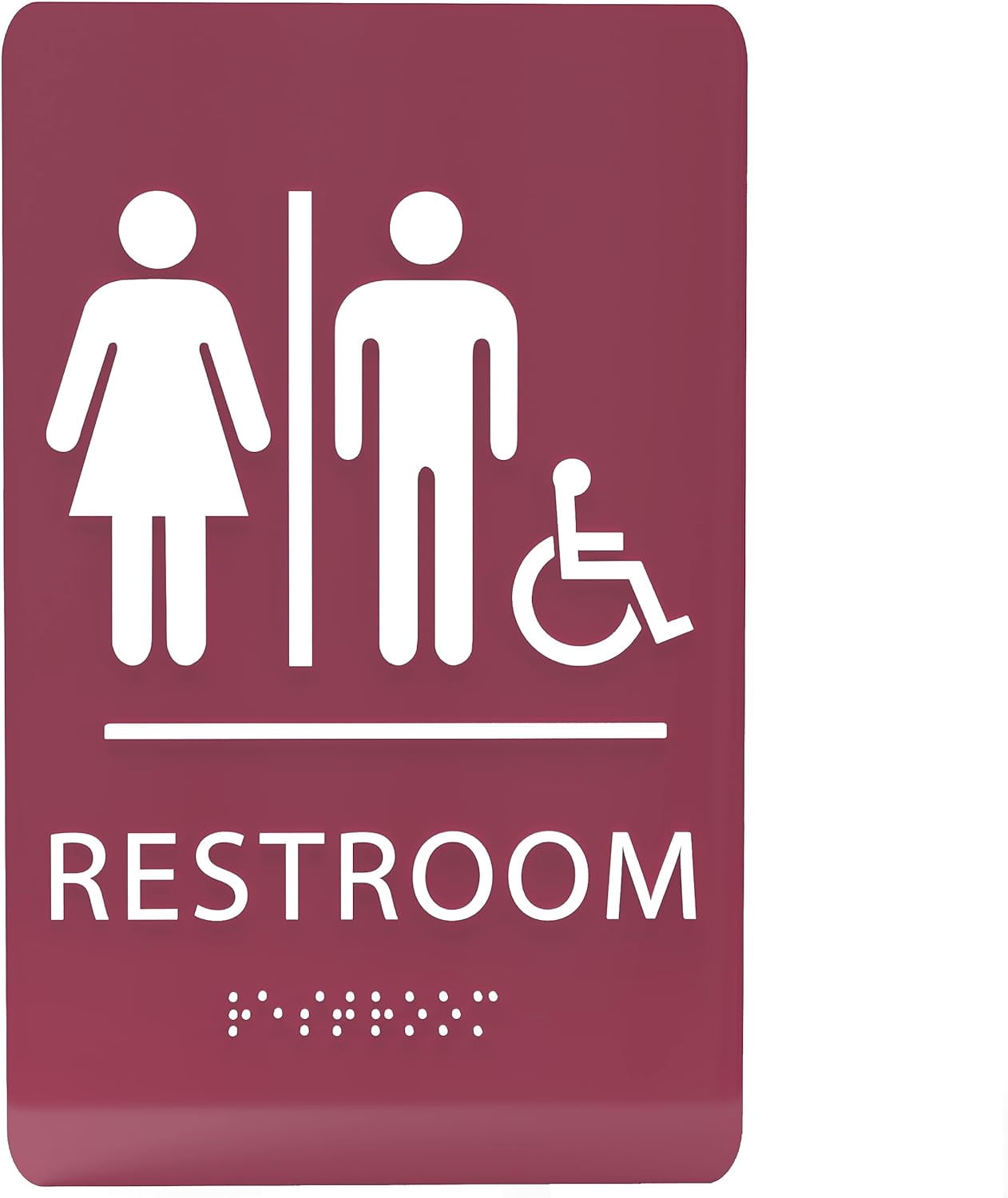 ADA CENTRAL SIGNS - 6"X9" Unisex Accessible Restroom Sign - ADA ...