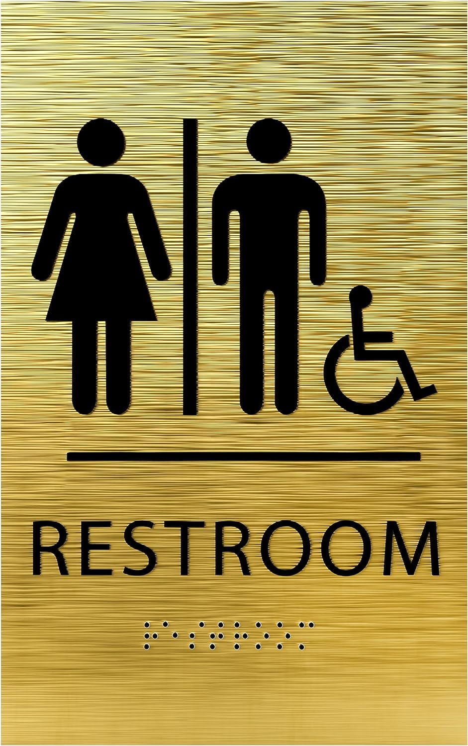 ADA CENTRAL SIGNS - 6"X9" Unisex Accessible Restroom Sign - ADA ...