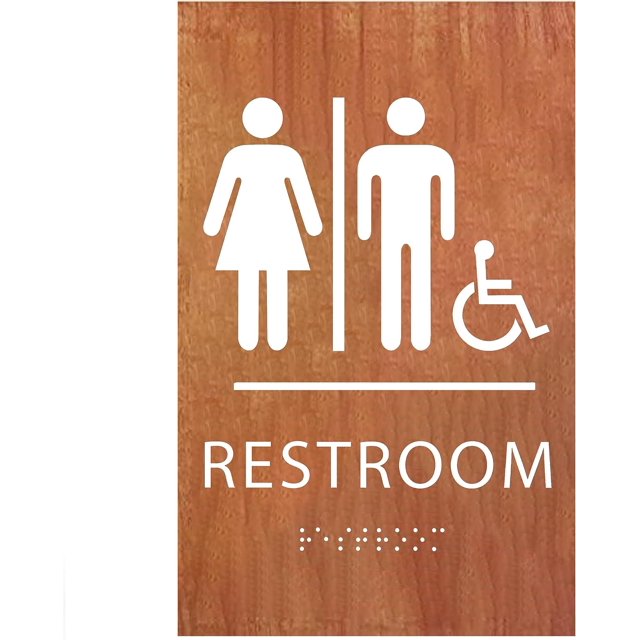 ADA CENTRAL SIGNS - 6"X9" Unisex Accessible Restroom Sign - ADA ...