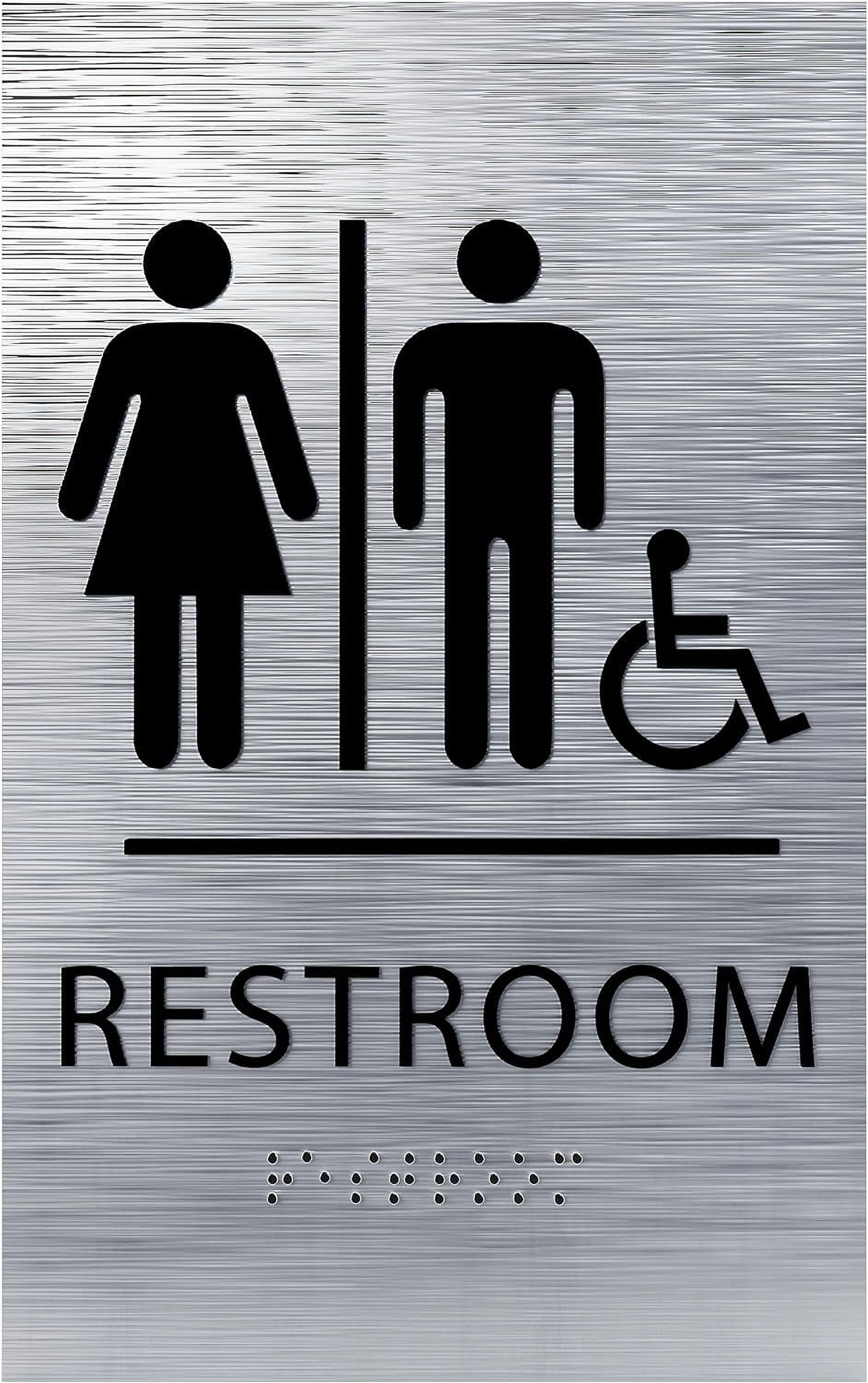 ADA CENTRAL SIGNS - 6"X9" Unisex Accessible Restroom Sign - ADA ...