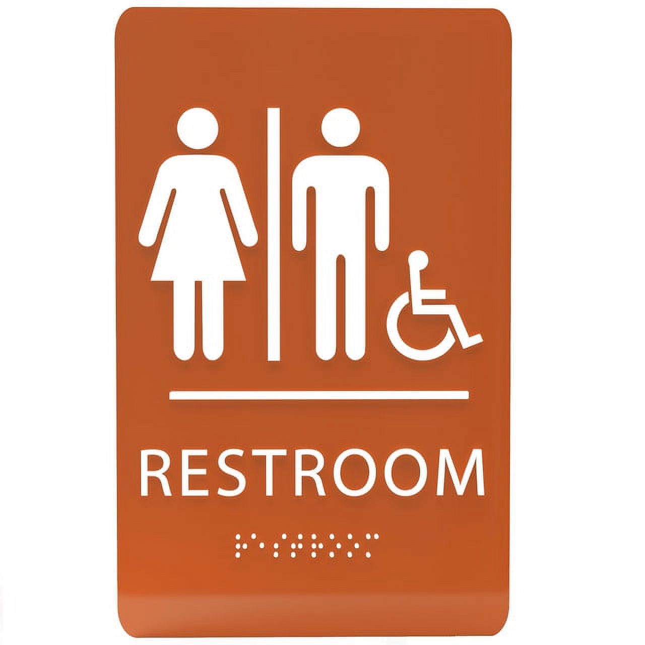 ADA CENTRAL SIGNS - 6"X9" Unisex Accessible Restroom Sign - ADA ...