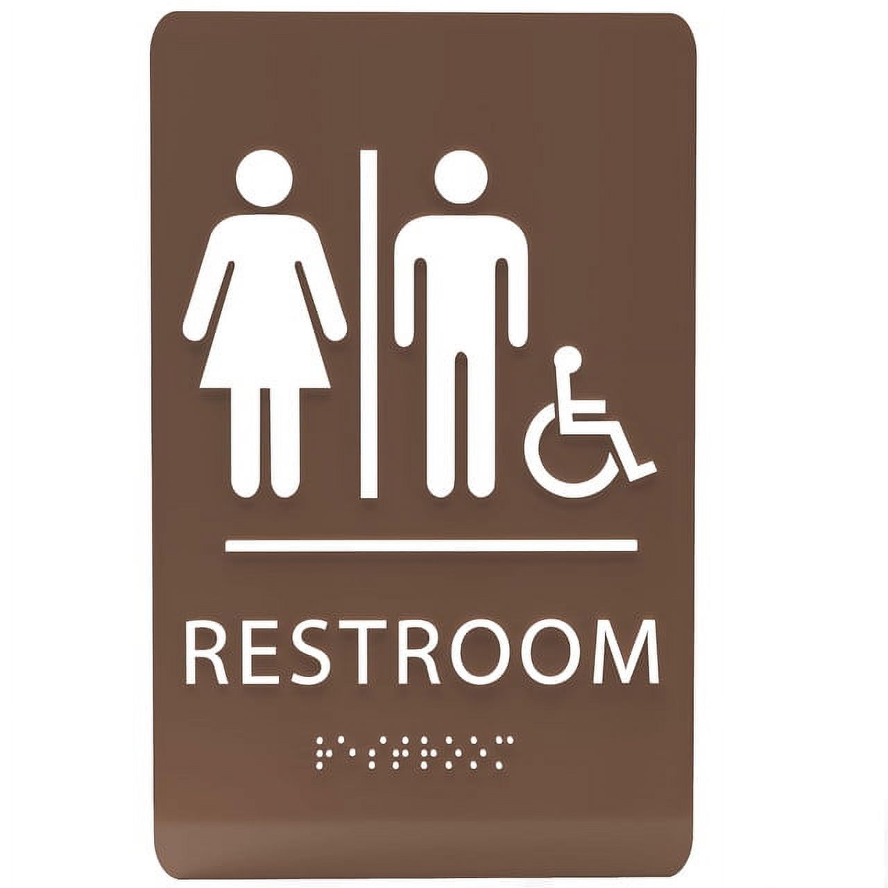 ADA CENTRAL SIGNS - 6"X9" Unisex Accessible Restroom Sign - ADA ...