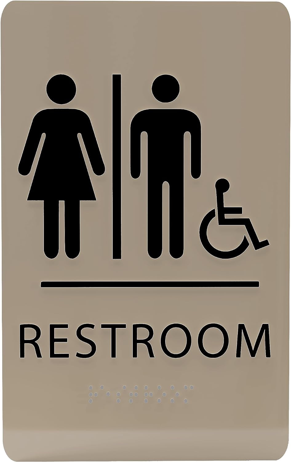 ADA CENTRAL SIGNS - 6"X9" Unisex Accessible Restroom Sign - ADA ...