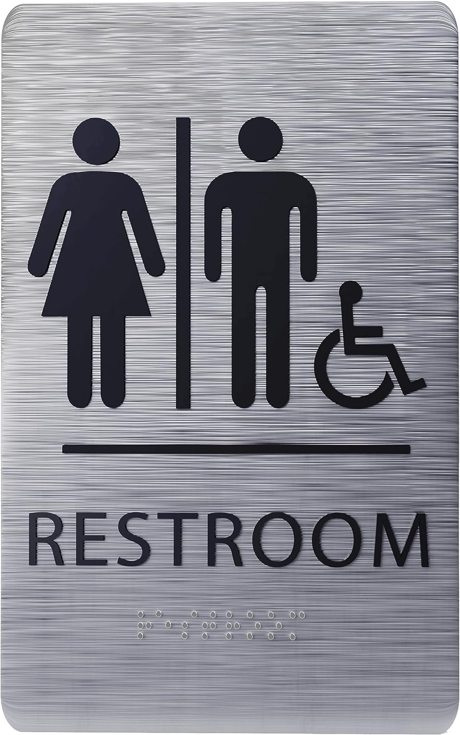 ADA CENTRAL SIGNS - 6"X9" Unisex Accessible Restroom Sign - ADA ...