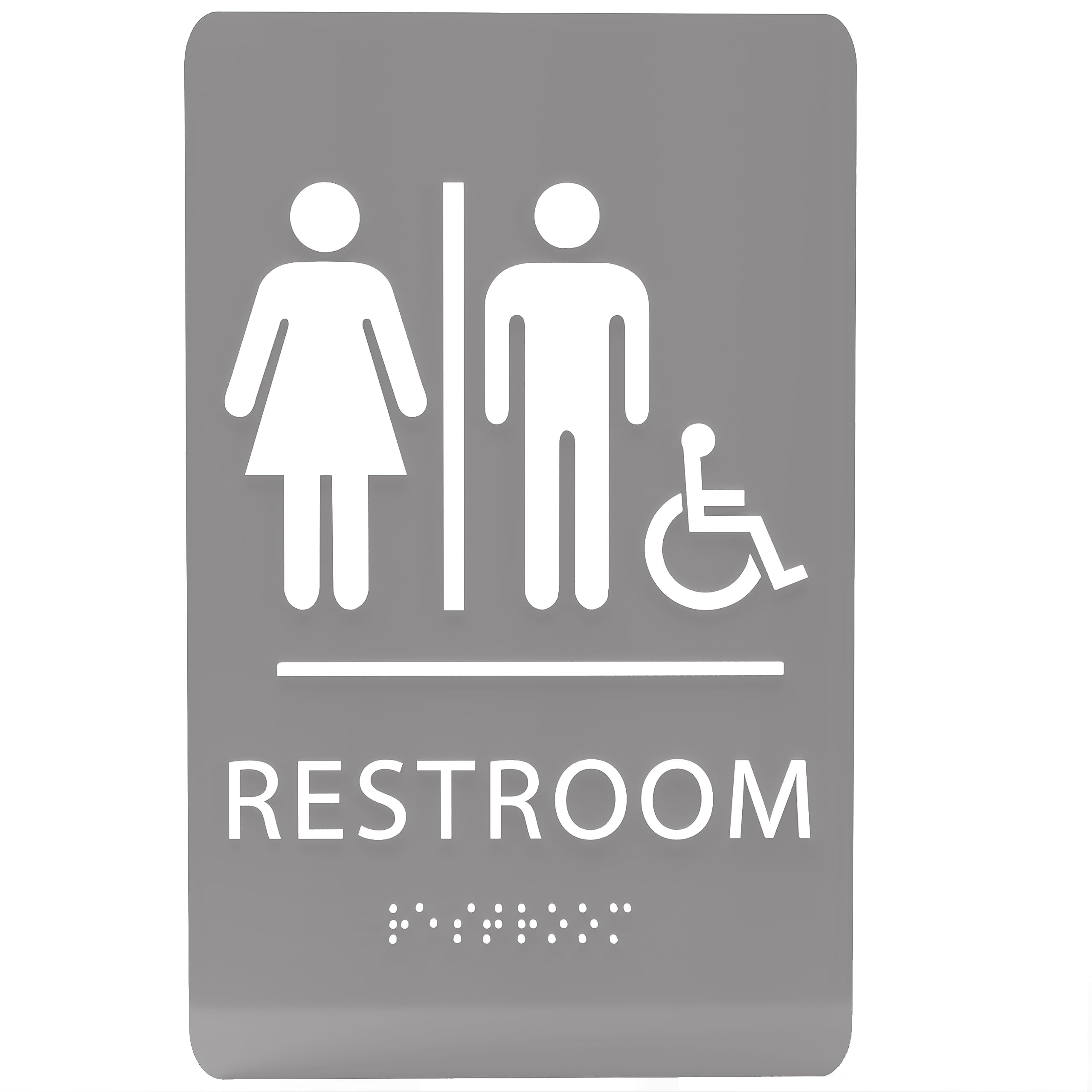 ADA CENTRAL SIGNS - 6"X9" Unisex Accessible Restroom Sign - ADA ...