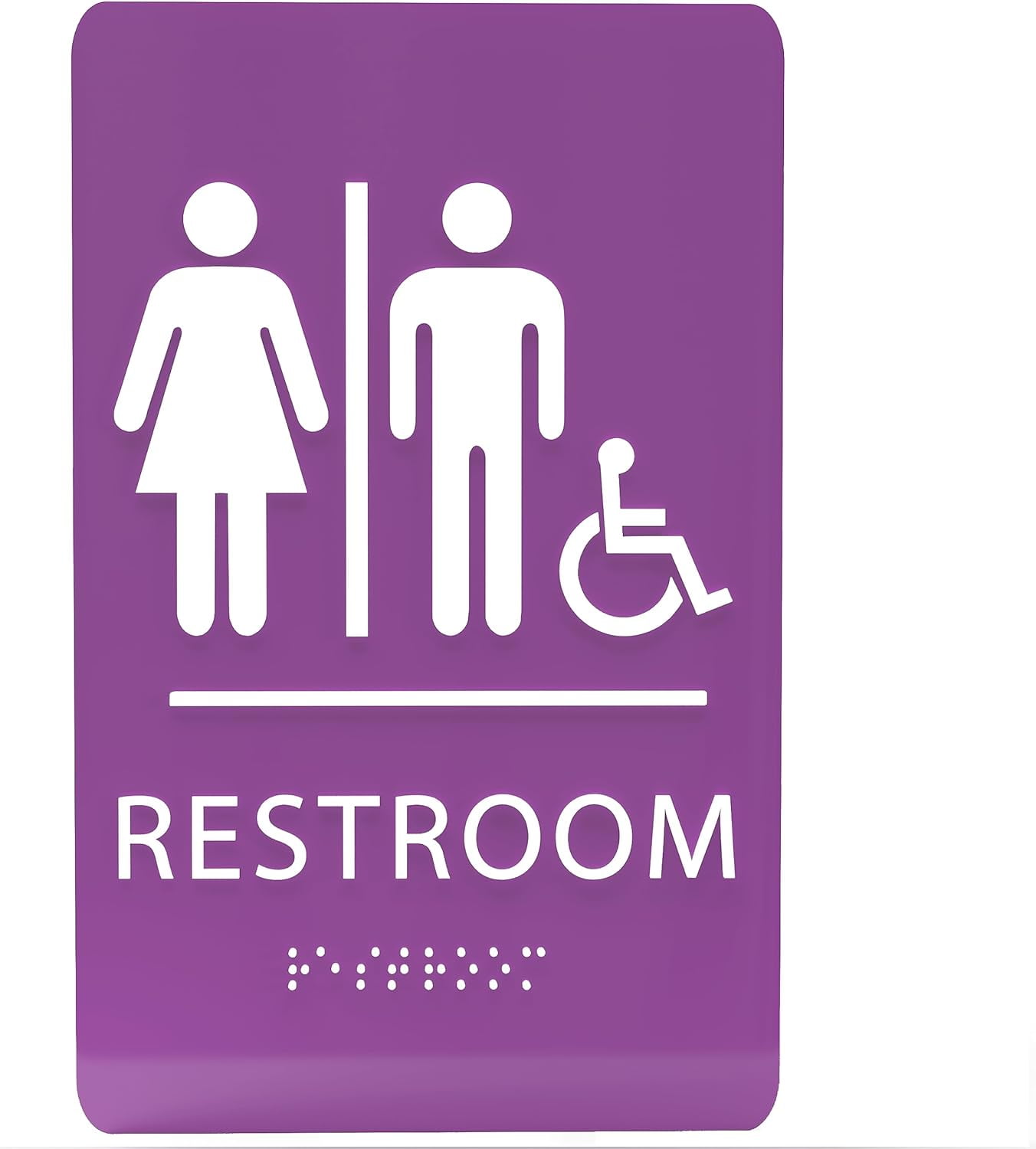 ADA CENTRAL SIGNS - 6"X9" Unisex Accessible Restroom Sign - ADA ...