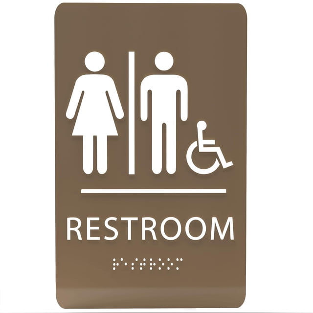 ADA CENTRAL SIGNS - 6"X9" Unisex Accessible Restroom Sign - ADA ...