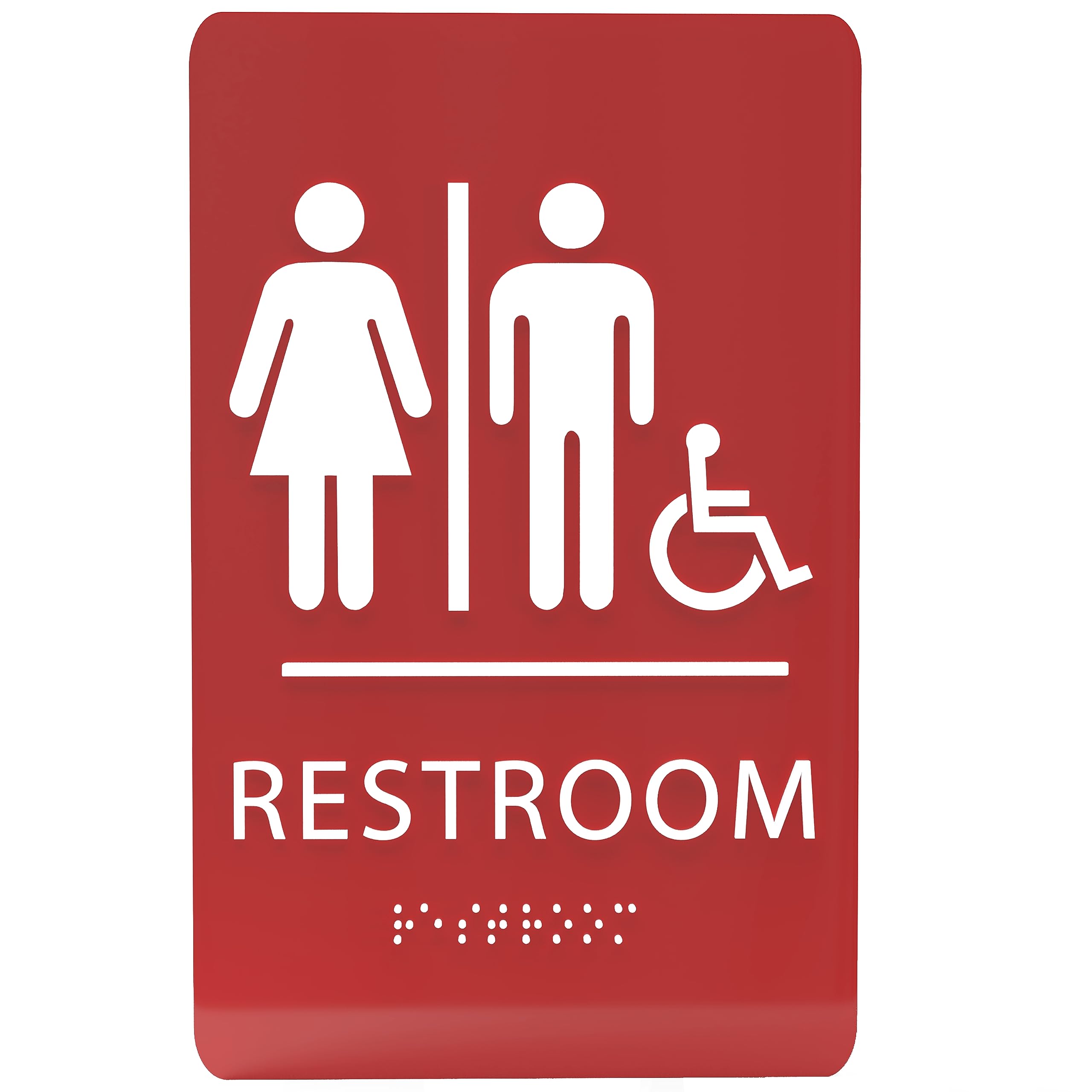ADA CENTRAL SIGNS - 6"X9" Unisex Accessible Restroom Sign - ADA ...