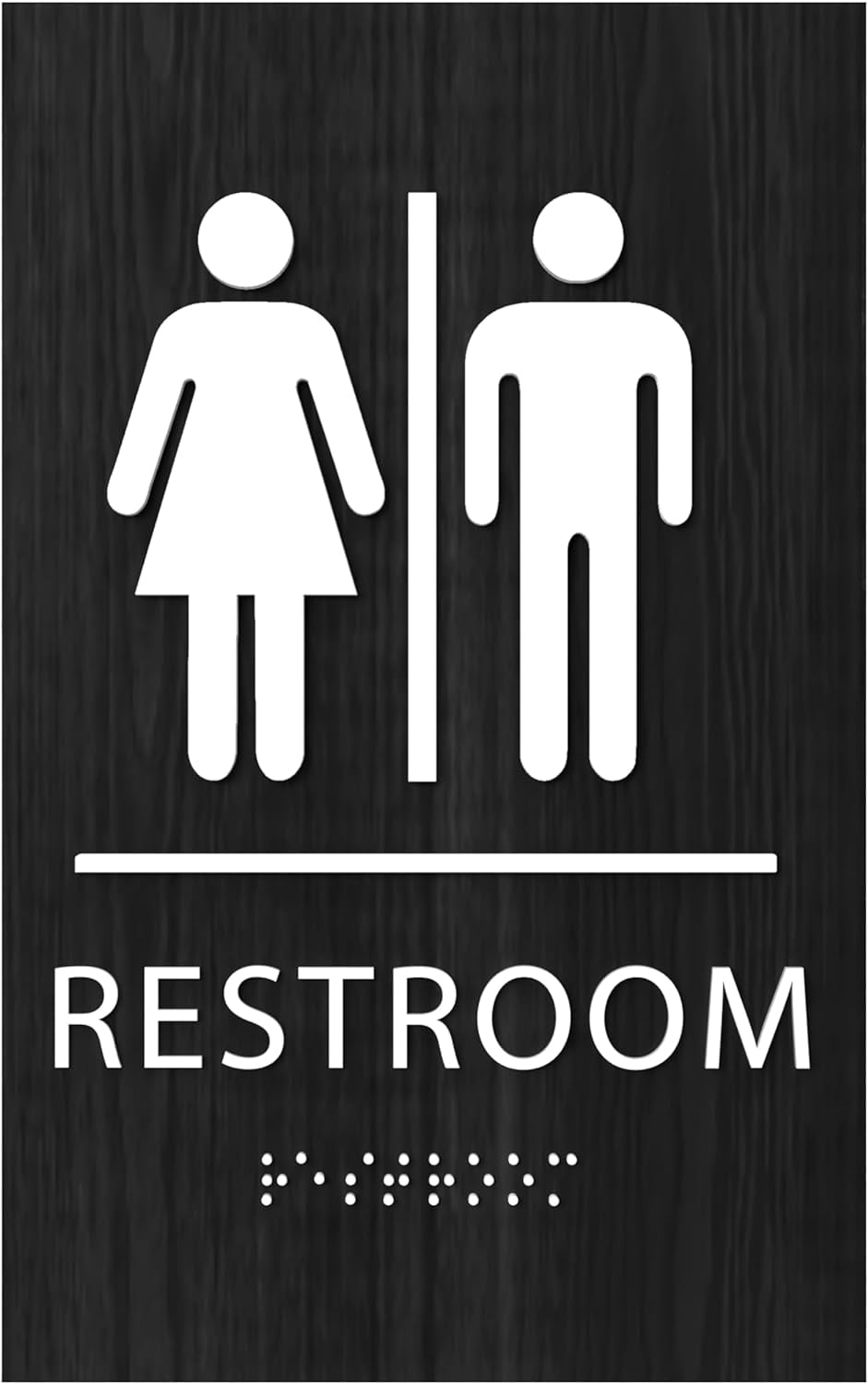 ADA CENTRAL SIGNS - 6"X9" Unisex Restroom Sign - ADA Compliant Tactile ...