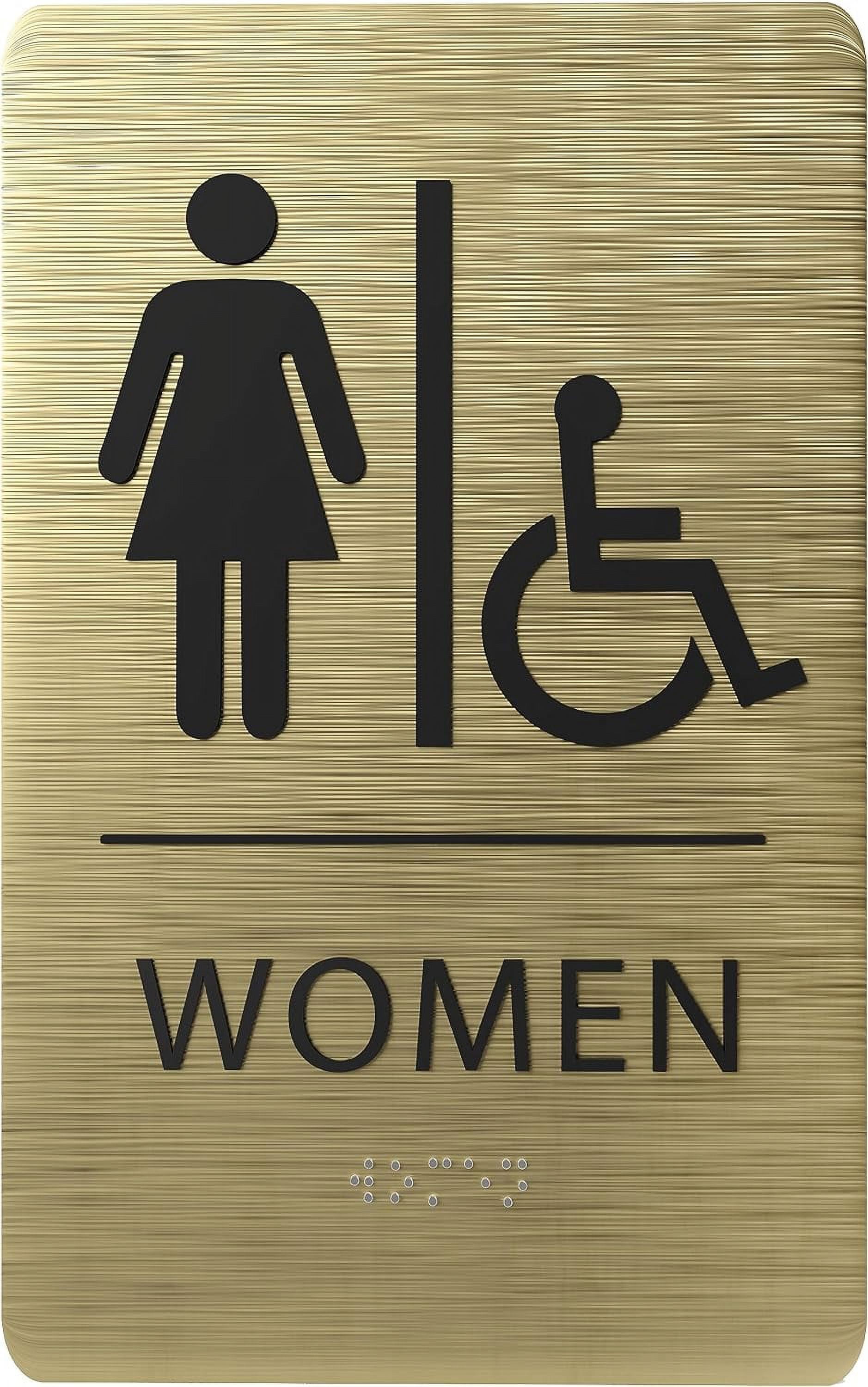 ADA CENTRAL SIGNS - 6"X9" Womens Accessible Restroom Sign - ADA ...