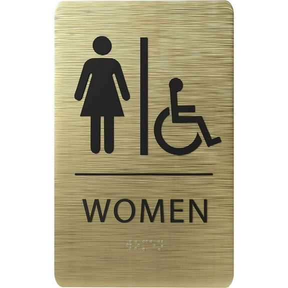 ADA CENTRAL SIGNS - 6"X9" Unisex Accessible Restroom Sign - ADA ...