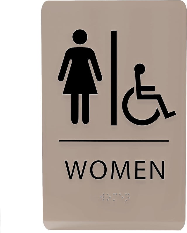 ADA CENTRAL SIGNS - 6"X9" Womens Accessible Restroom Sign - ADA ...