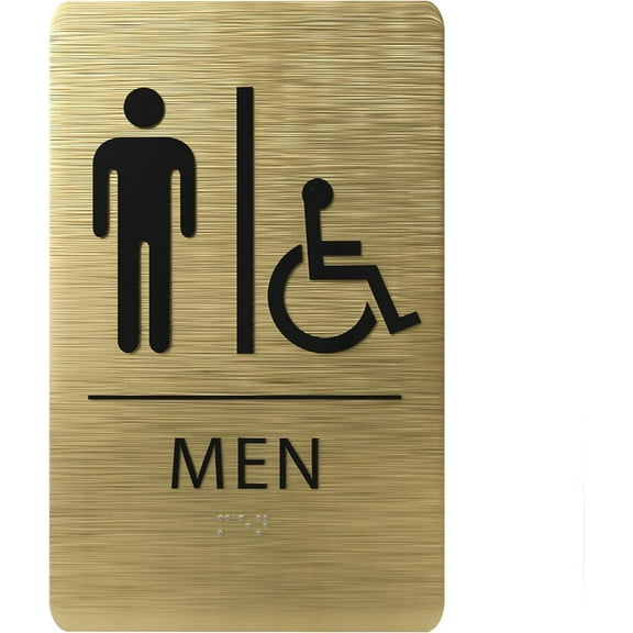 ADA CENTRAL SIGNS - 6"X9" Toilet Restroom Sign- ADA Compliant Tactile ...