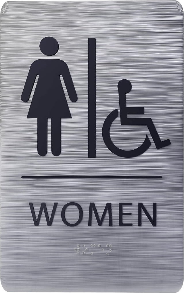 ADA CENTRAL SIGNS - 6"X9" Womens Accessible Restroom Sign - ADA ...