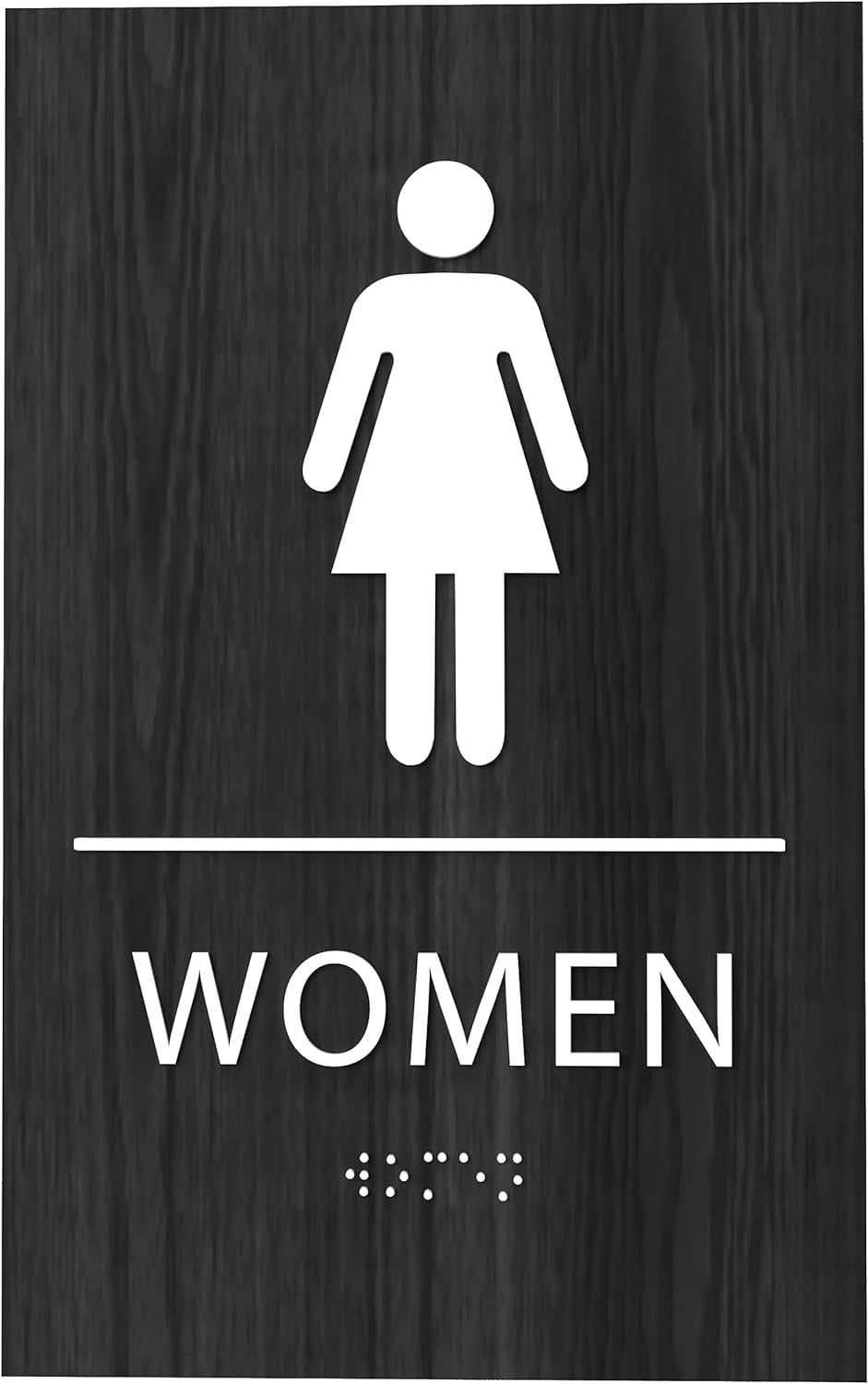 ADA CENTRAL SIGNS - 6"X9" Womens Restroom Sign - ADA Compliant Tactile ...