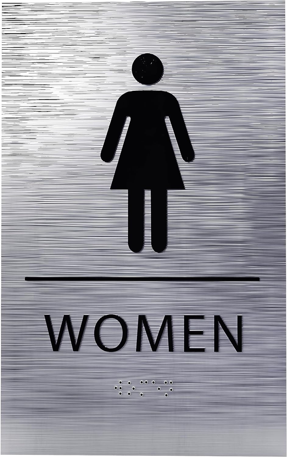 ADA CENTRAL SIGNS - 6"X9" Womens Restroom Sign - ADA Compliant Tactile ...