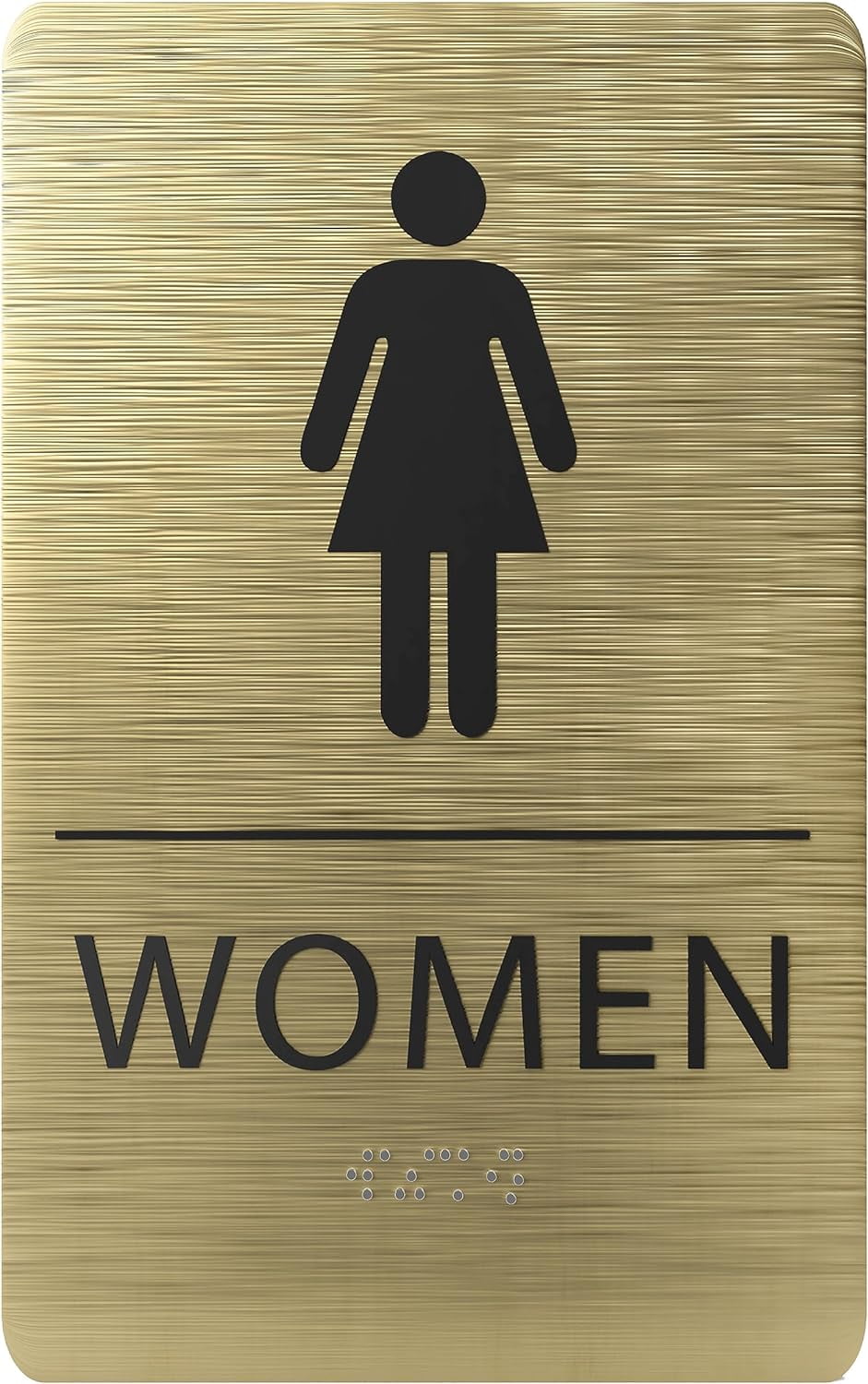 ADA CENTRAL SIGNS - 6"X9" Womens Restroom Sign - ADA Compliant Tactile ...