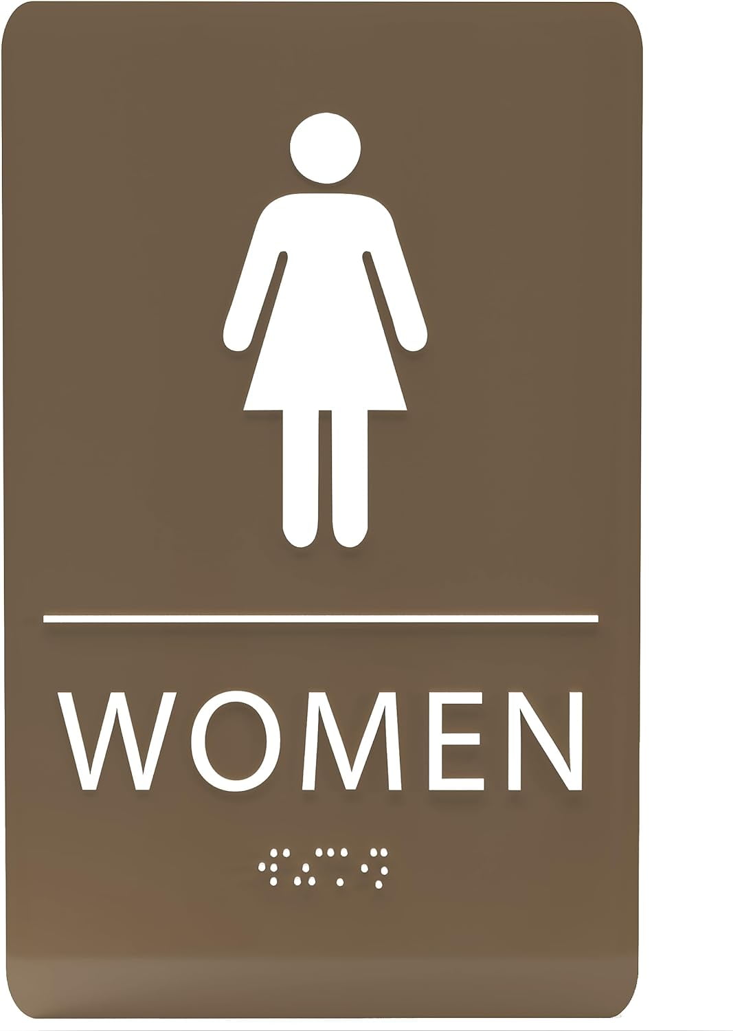 ADA CENTRAL SIGNS - 6"X9" Womens Restroom Sign - ADA Compliant Tactile ...